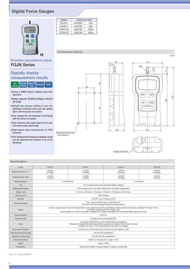 Force Gauge (FGJN Series) | NIDEC-SHIMPO | MISUMI India