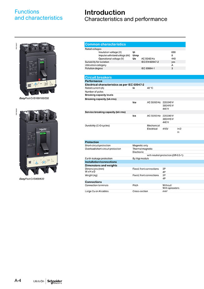 LV510307 | Circuit Breaker EasyPact CVS | Schneider Electric | MISUMI India